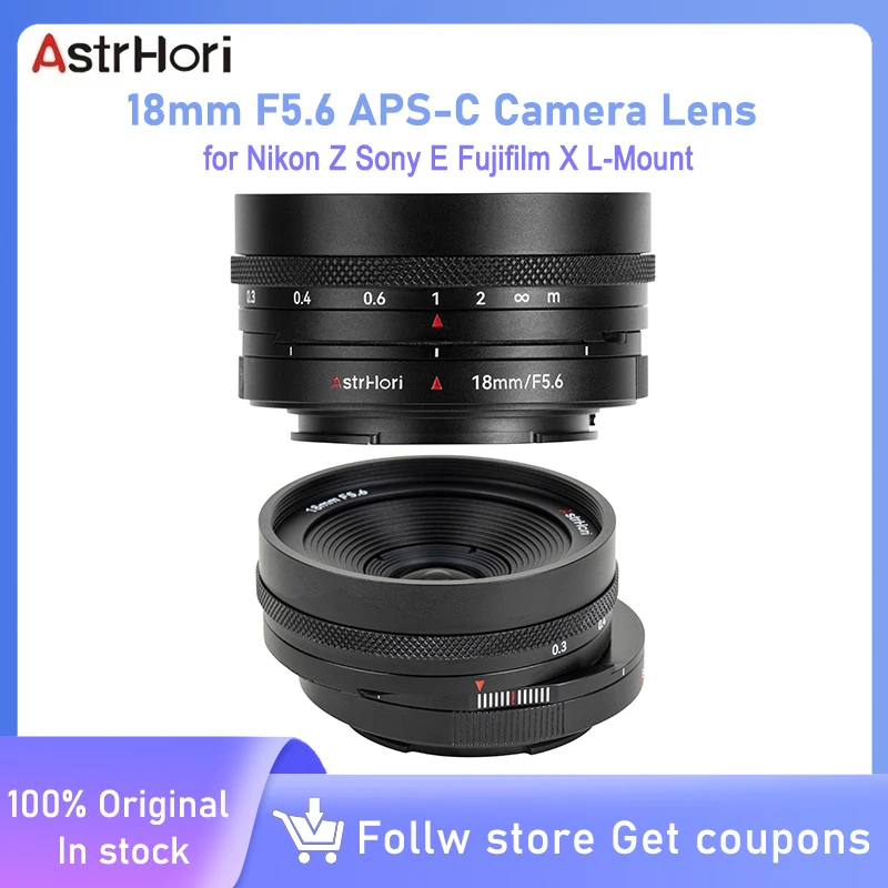 Объектив для камеры AstrHori 18 мм F5,6 APS-C с ручной фокусировкой ...
