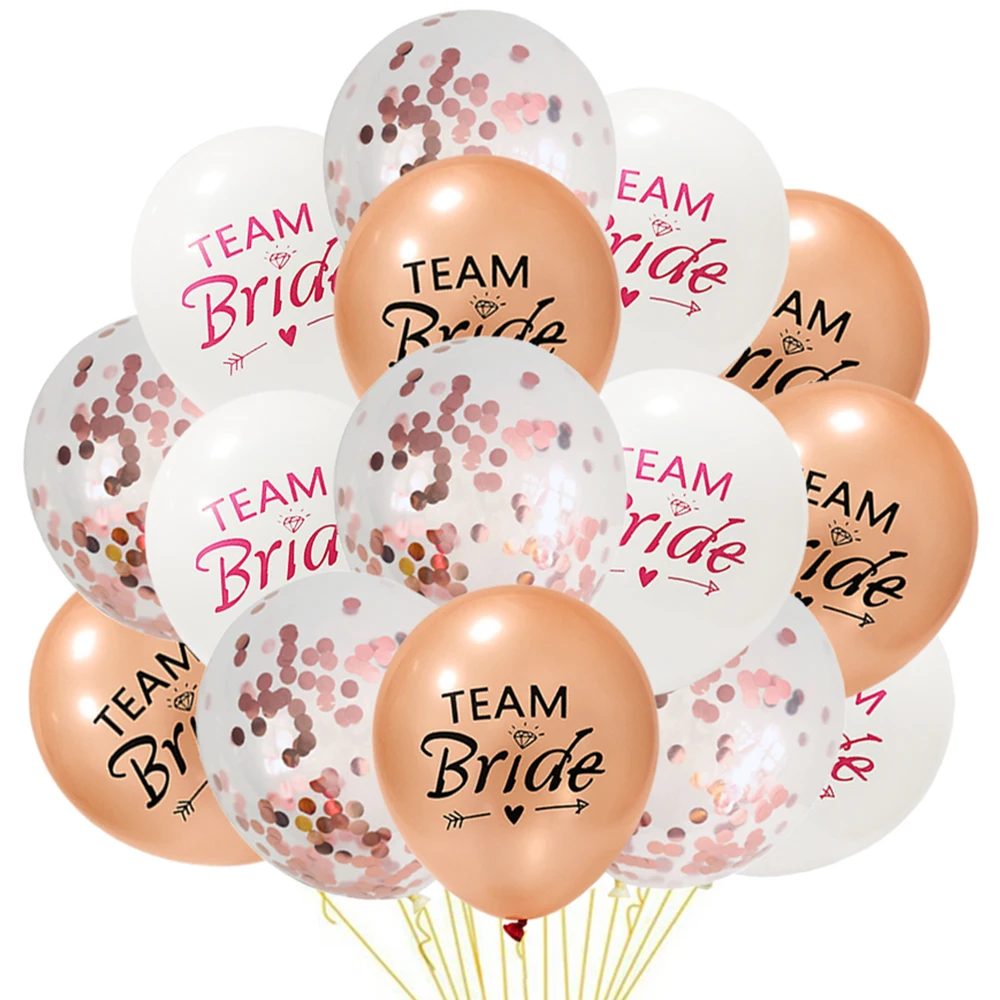 Латексные шары розового золота с конфетти, 10/15 шт | AliExpress