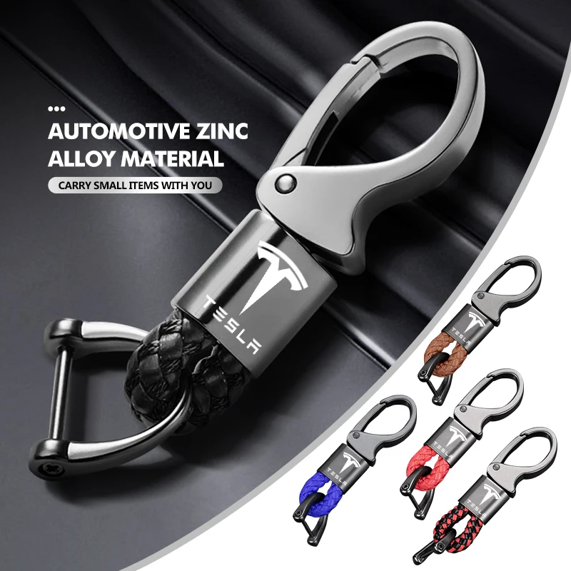 Car Zinc Alloy Key Ring Auto Universal Keychain Accessorie For Tesla ...