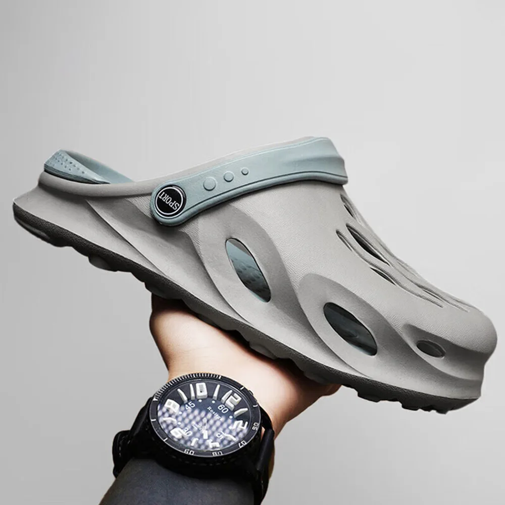 Сандалии мужские на толстой подошве, пляжные шлепанцы, Нескользящие ...