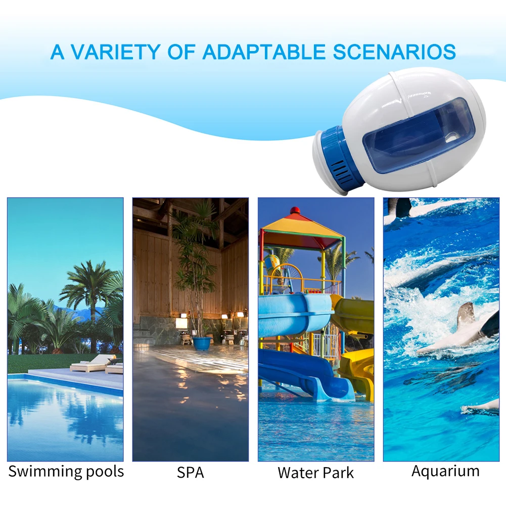 Swimming Pool Floating Sterilizer Chlorine Dispenser with Thermometer ...