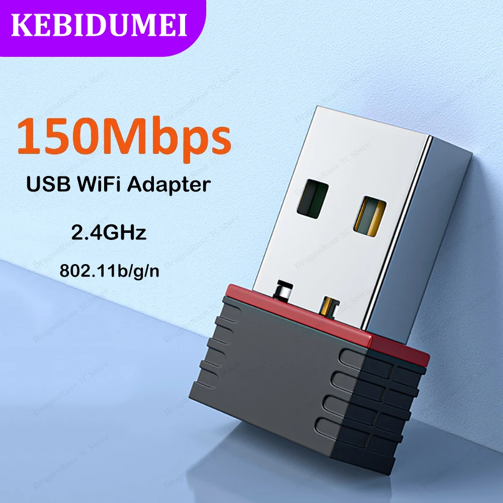 kebidumei USB адаптер Wi-Fi 150 Мбит/с | AliExpress