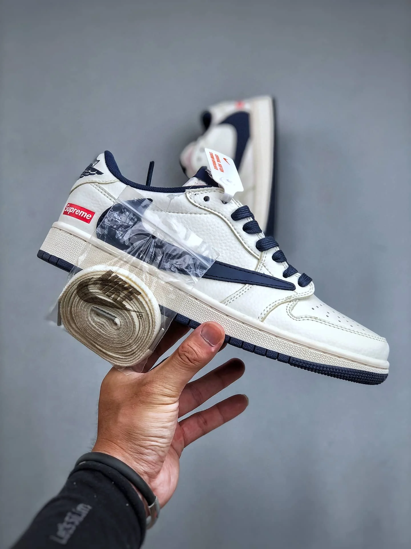 Best Travis Scott x Nike Air Jordan 1 Low x Supreme Three party Joint ...