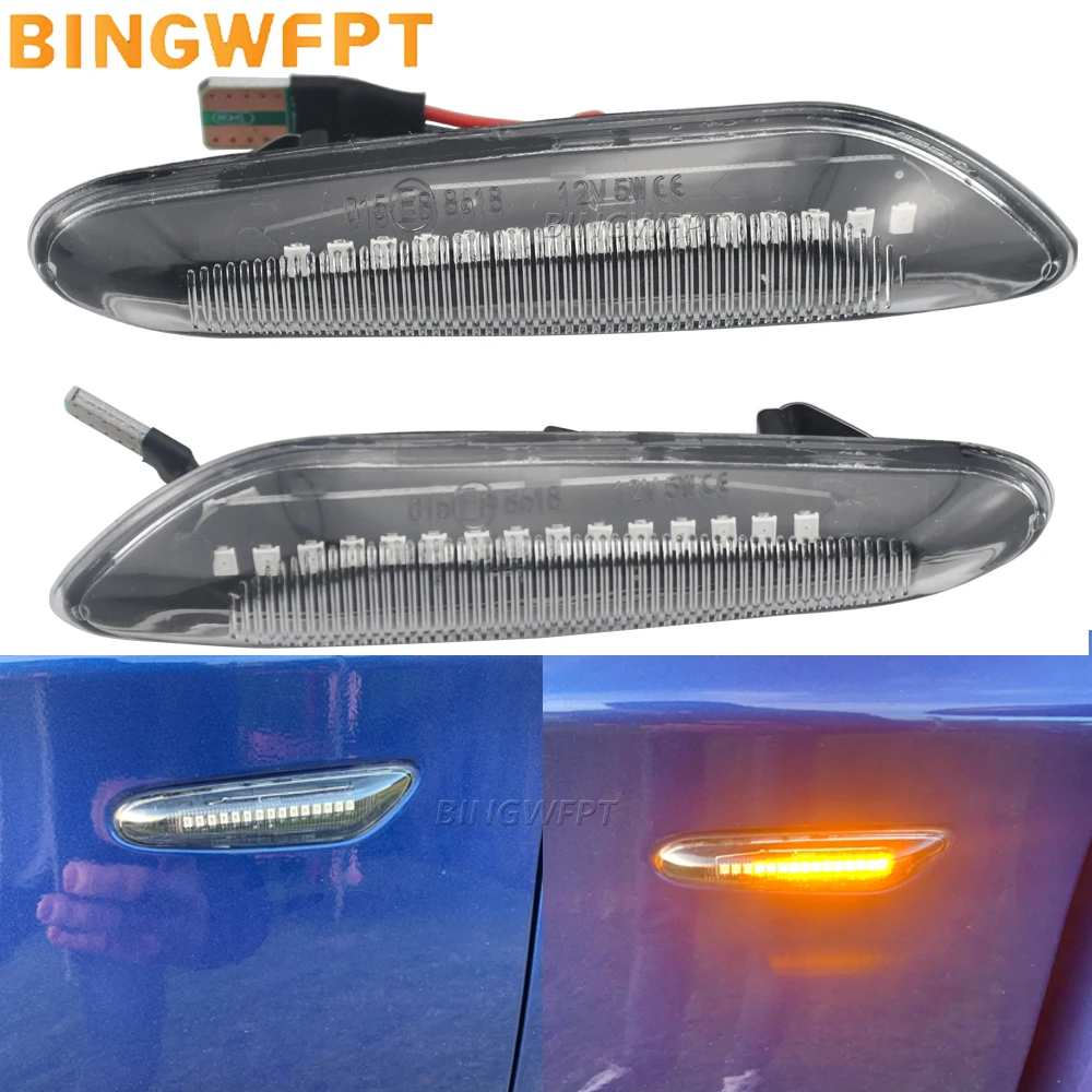 BINGWFPT светодиодный динамический поворотный сигнал, боковой маркер, мерцающие лампы индикатора ...