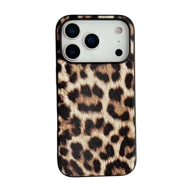 Кожаный чехол из углеродного волокна Saffiano Crocodile Leopard Pattern ...