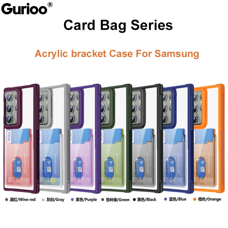 Card Wallet Phone Case For Samsung Galayx S20 S21 S23 S24 FE Plus Ultra A06 A16 A14 A15 A24 A25 ...