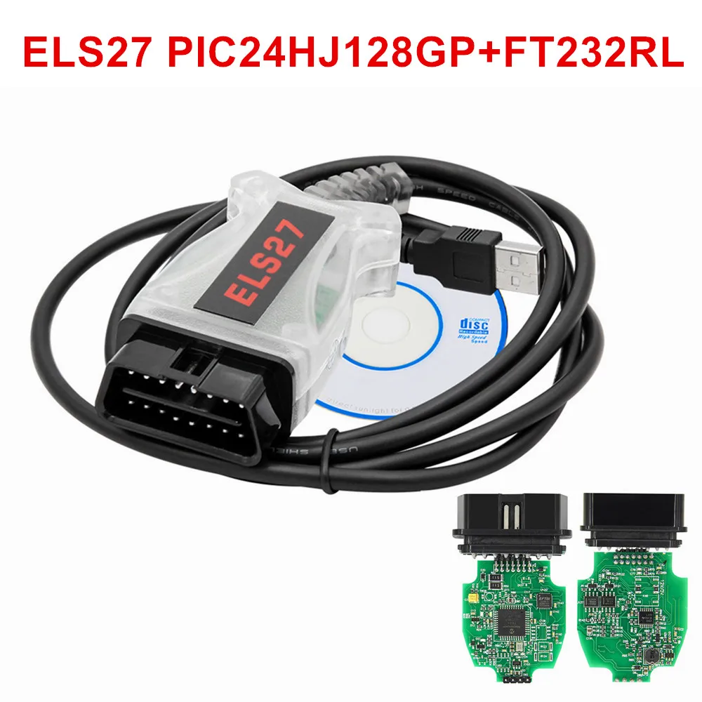 Широкая совместимость ELS27 FORScan PIC24HJ128GP + FT232RL Чип ELS-27 ...