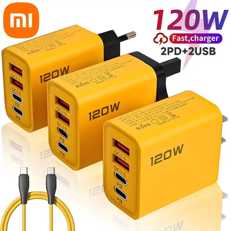 XIAOMI 120 Вт Быстрое зарядное устройство Type-C PD Зарядное устройство ...