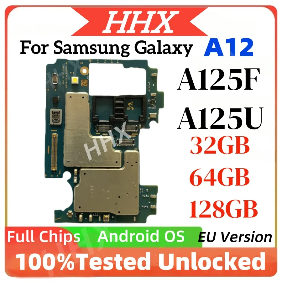 Разблокировано для Samsung Galaxy A12 A125F A125U 32G 64 ГБ Материнская ...