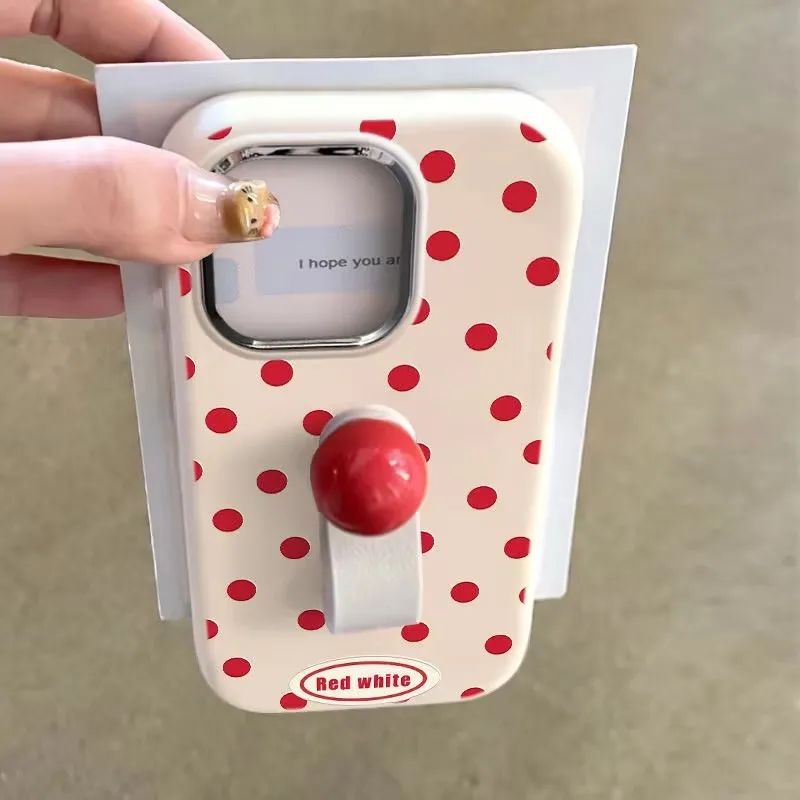 Мягкий чехол с линзой 3D Ball Doll Color в горошек для OPPO A38 A18 A54 ...