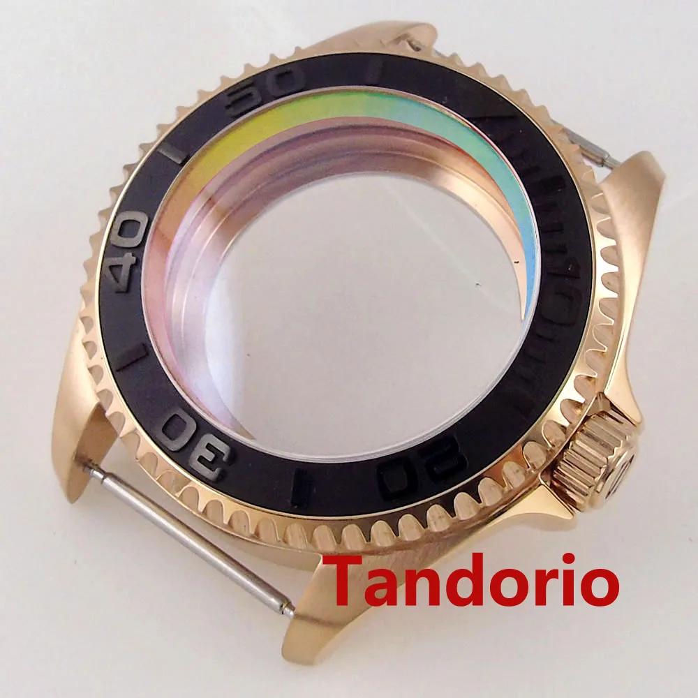 Bliger 42mm Rose Gold/Yellow gold/Black PVD Coated Brushed Men Watch ...