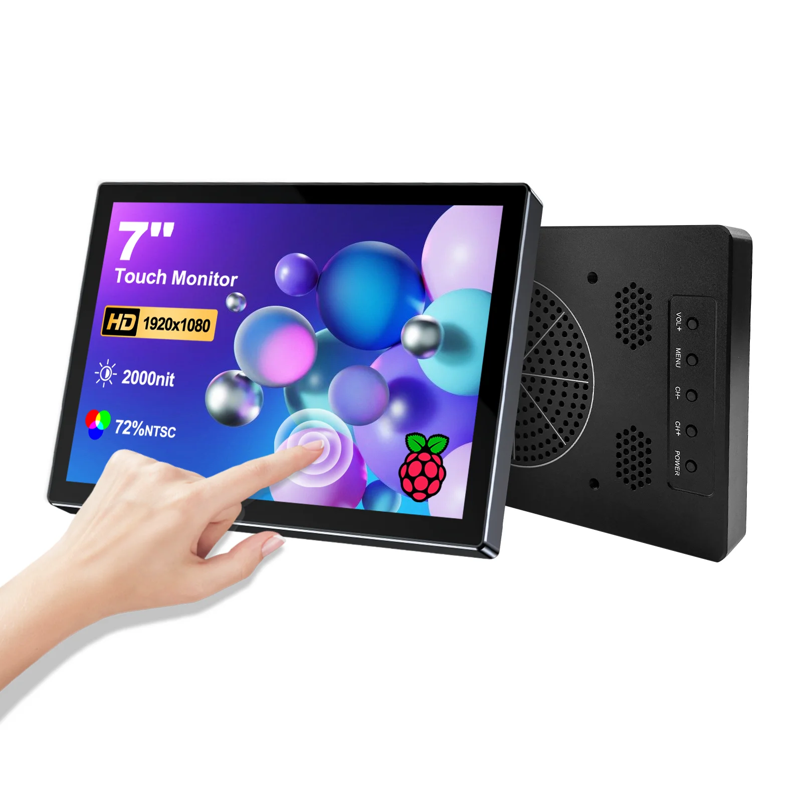 7 inch touch screen duplex PI display industrial 1024x600 panel display ...