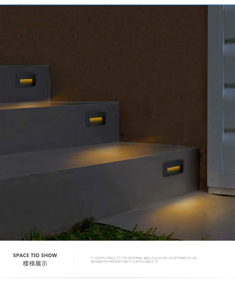 Outdoor Led Stair Step Light 3W 5W Waterproof Recessed Wall Corner ...
