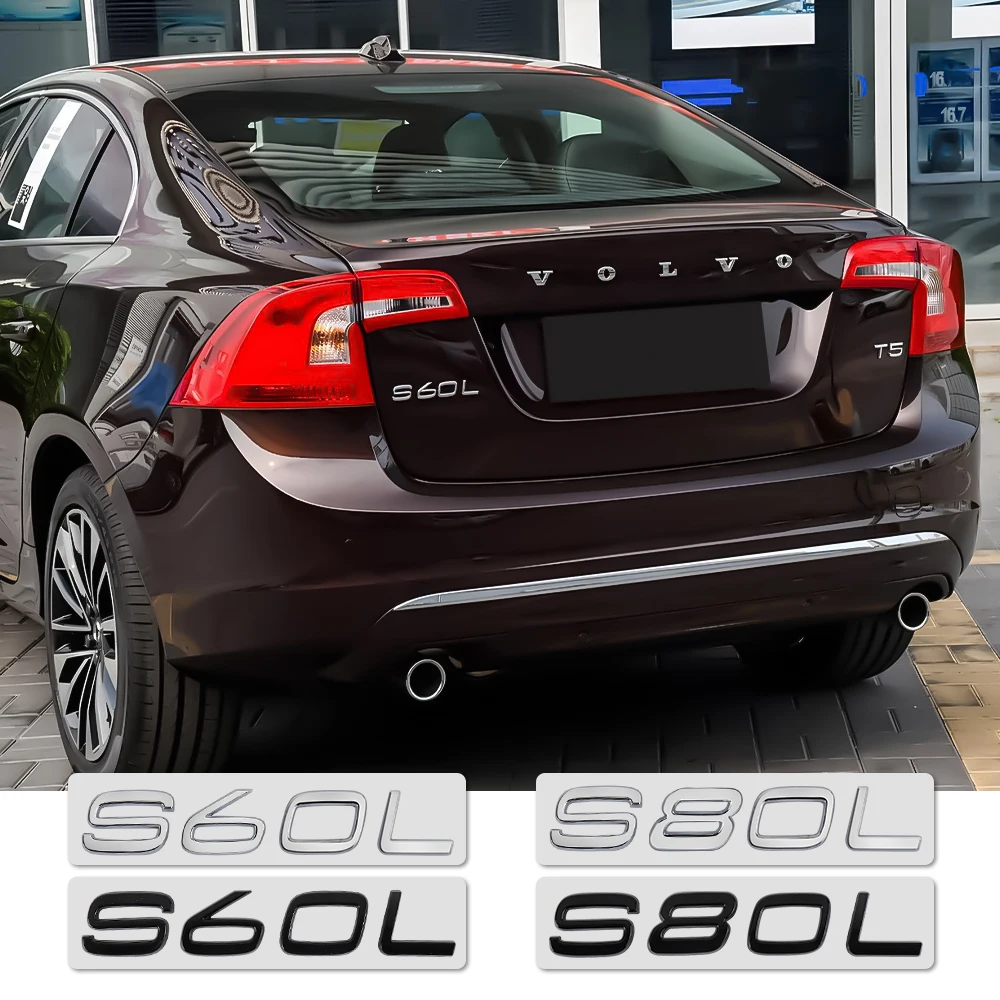 ABS багажник на кузов 3D S80L S60L с буквами, декоративная наклейка для Volvo Rdesign V40 V50 ...