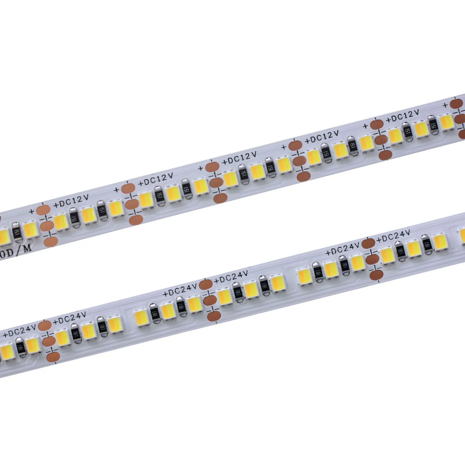 Светодиодная лента CCT двухцветная SMD 2835, 5 м, 12 В, 24 В, чип 2 в 1 ...
