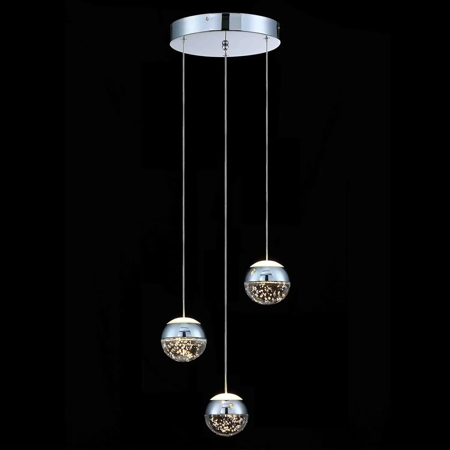 Подвеска с кристаллами в виде кластера фотоэлемент современный светильник с 3 элементами