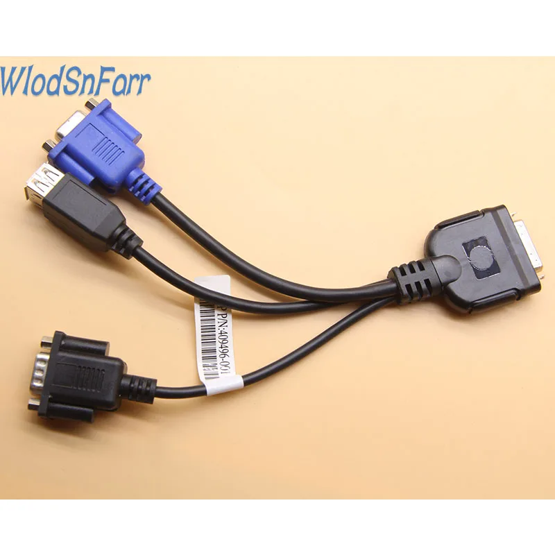 Оригинальный кабель адаптера лопасти сервера KVM-кабель Серийный порт ...