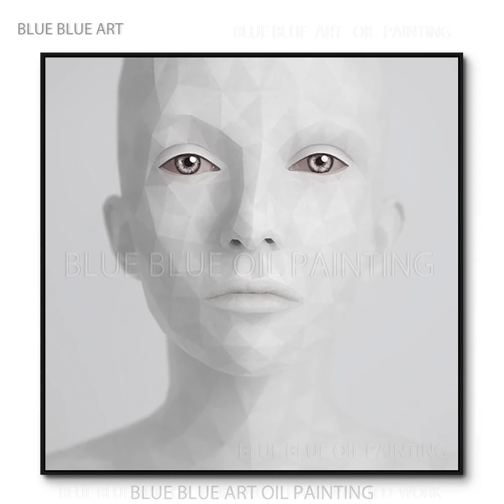 Hand-painted Modern Portrait Oil Painting on Canvas High Quality ...