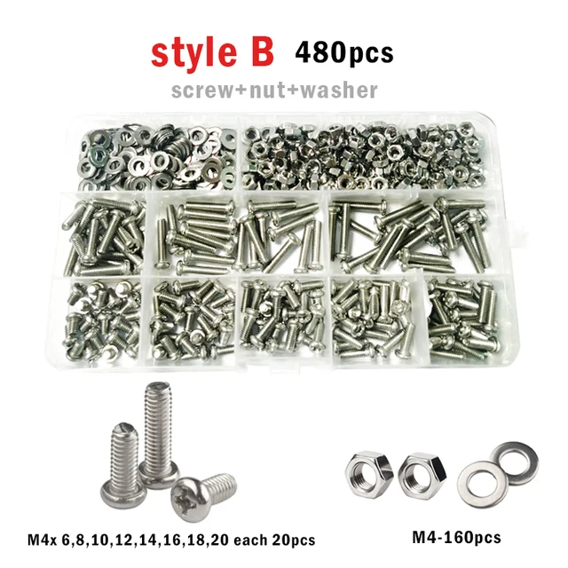 Набор винтов XMSJ М1.6-М5 304 нержавеющая сталь | AliExpress