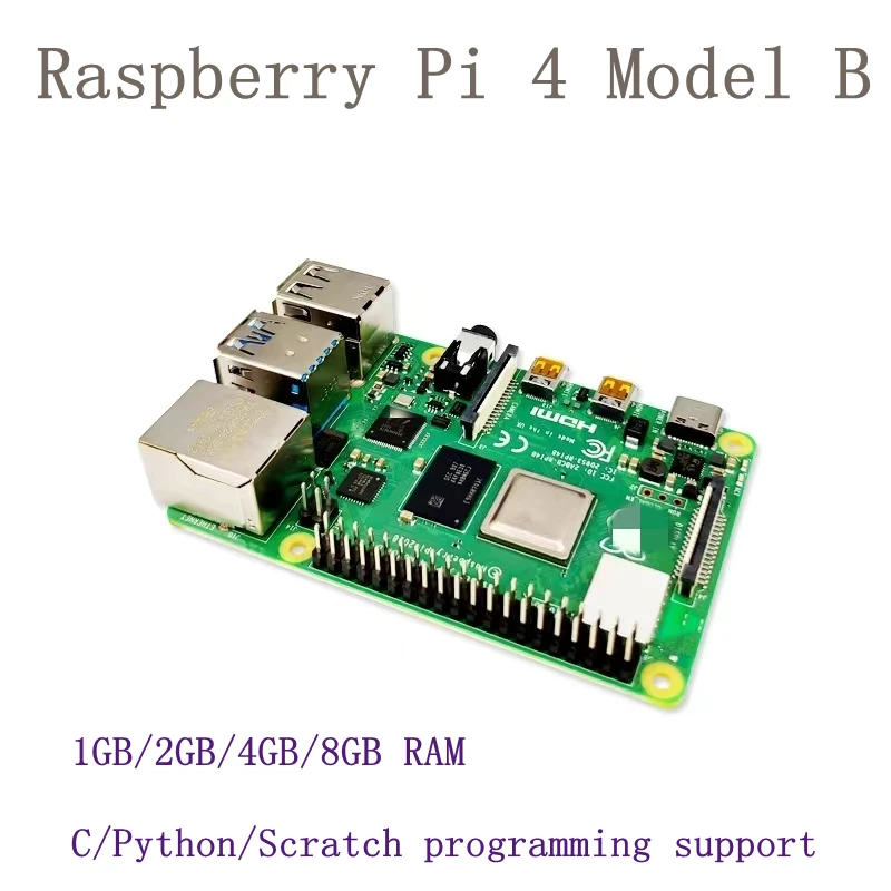 Raspberry Pi 4 Model B 4B ОЗУ 2 ГБ 4 ГБ 8 ГБ Core 1,5 ГГц 4K Micro HDMI-совместимый Pi 4B ...