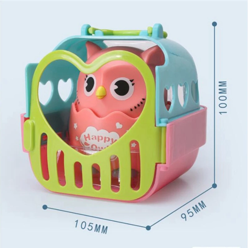 Press Animal Sliding Toy Press Owl Cartoon Animal Press Toy with Cage ...