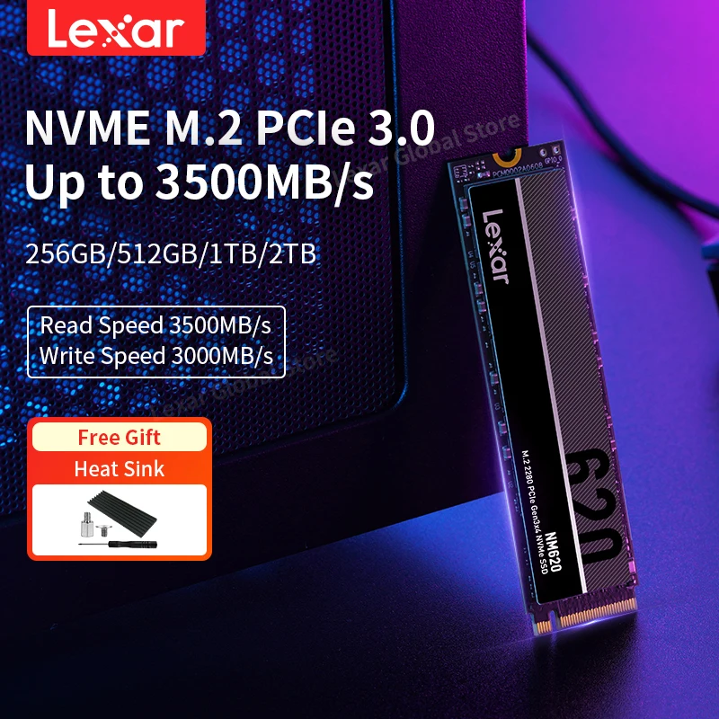 Жесткий диск Lexar NM620 SSD M2 NVME 256 ГБ 512 ГБ ТБ 2 ТБ 2280 PCIe 3 ...