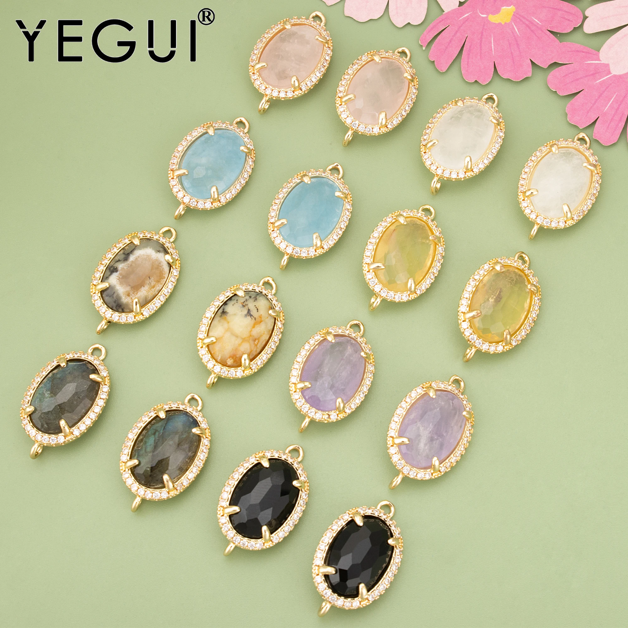 Комплект подвесок YEGUI MD81 из природного камня 4 шт. | AliExpress