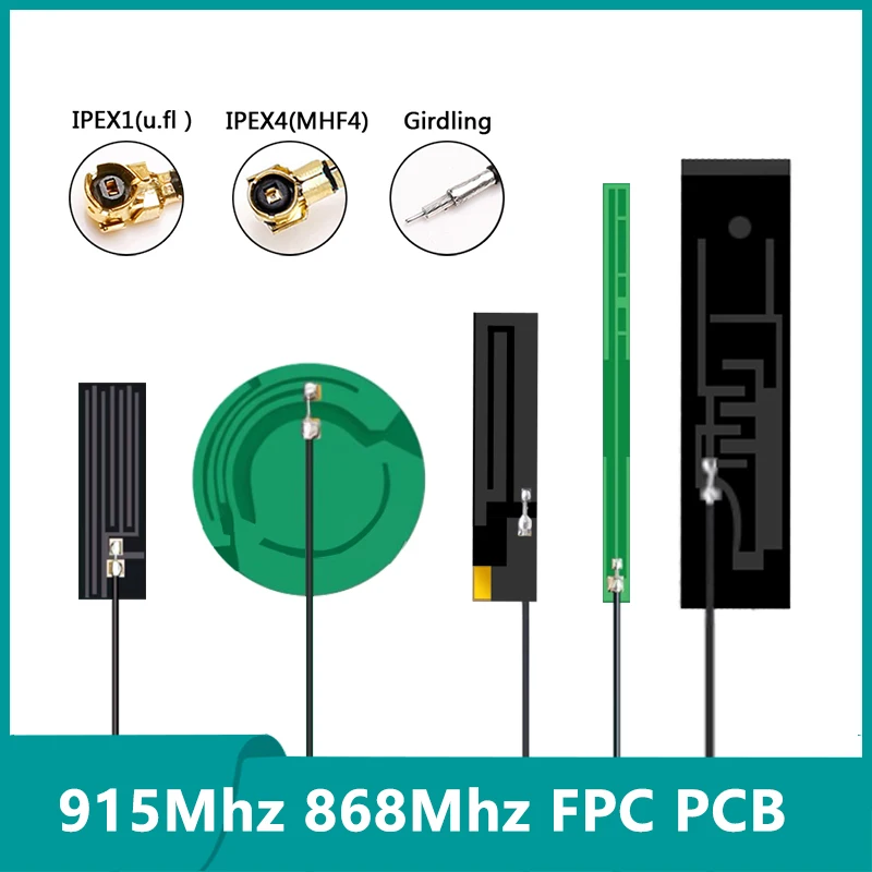 10 шт. Lora 868 МГц 915 МГц 860 ~ 940 МГц антенна FPC PCB антенны IPEX U.FL MHF4 IPX Omni ...