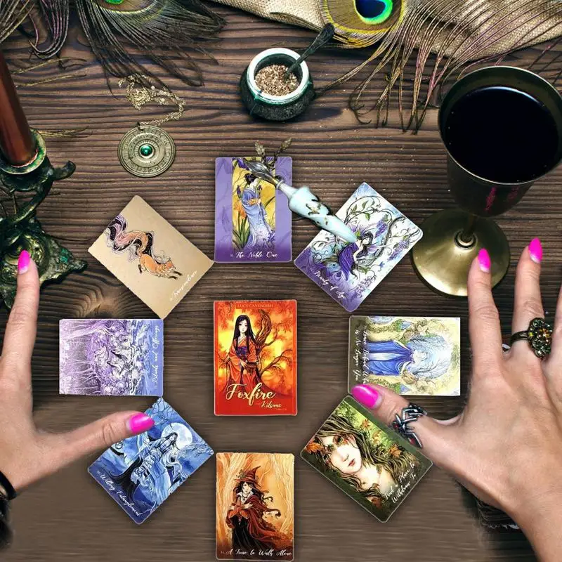 Mysterious The Kitsune Oracle Cards Divination Fate Tarot Cards Deck ...