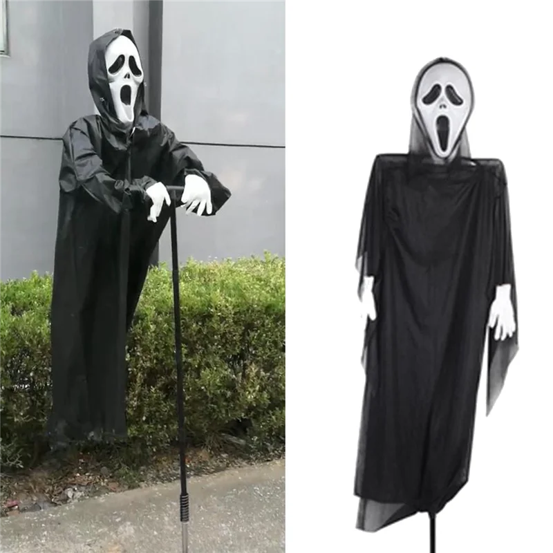 Halloween Decorations Scream Scarecrow,Flying Scary Ghostface,Hanging ...