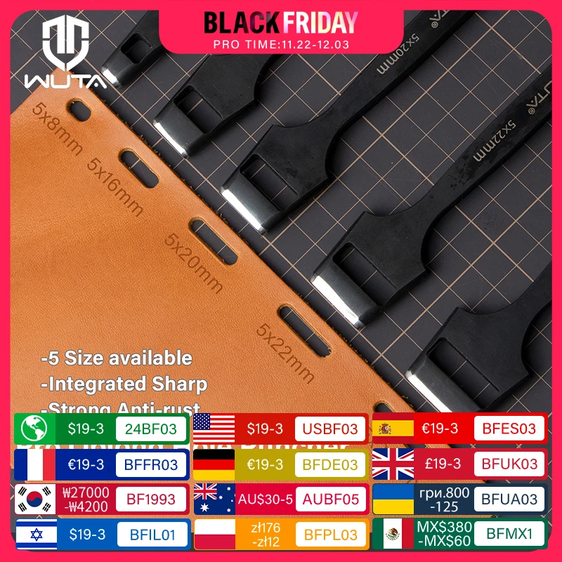 Кожаный дырокол WUTA | AliExpress