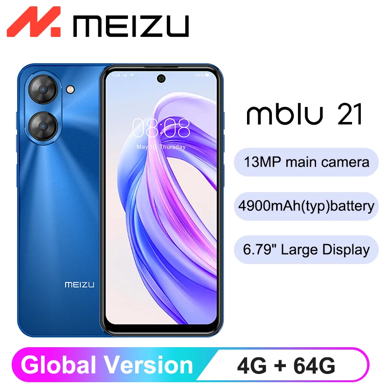 Смартфон MEIZU mBlu 21, 4/64ГБ, 6/128ГБ, global | AliExpress