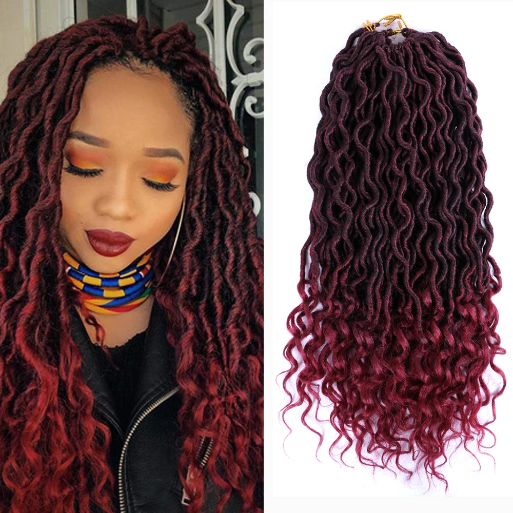 Faux Locs Curly Ends Goddess Nu Synthetic Crochet Braids Hair ...