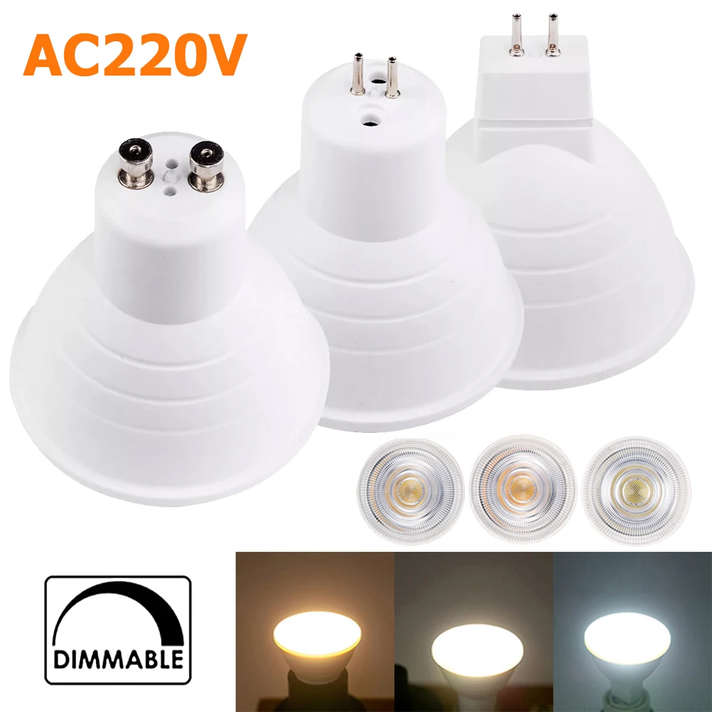 Светодиодные лампы GU10 MR16 GU5.3 7W 220V Холодные / теплые ...
