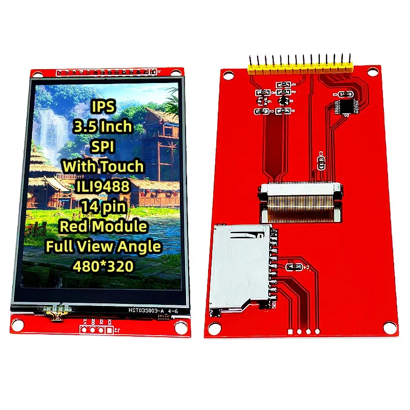 IPS 3,5 inch дюйма ILI9488 красный модуль SPI с сенсорной печатной ...