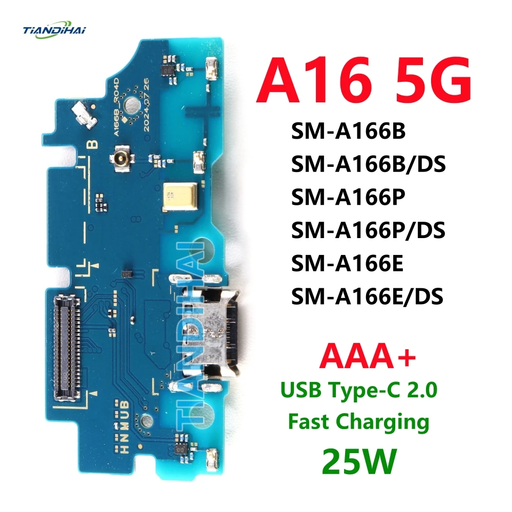 AAA+ для Samsung Galaxy A16 5G A166B A166B/DS A166P A166 USB-порт для зарядки, гибкий кабель ...