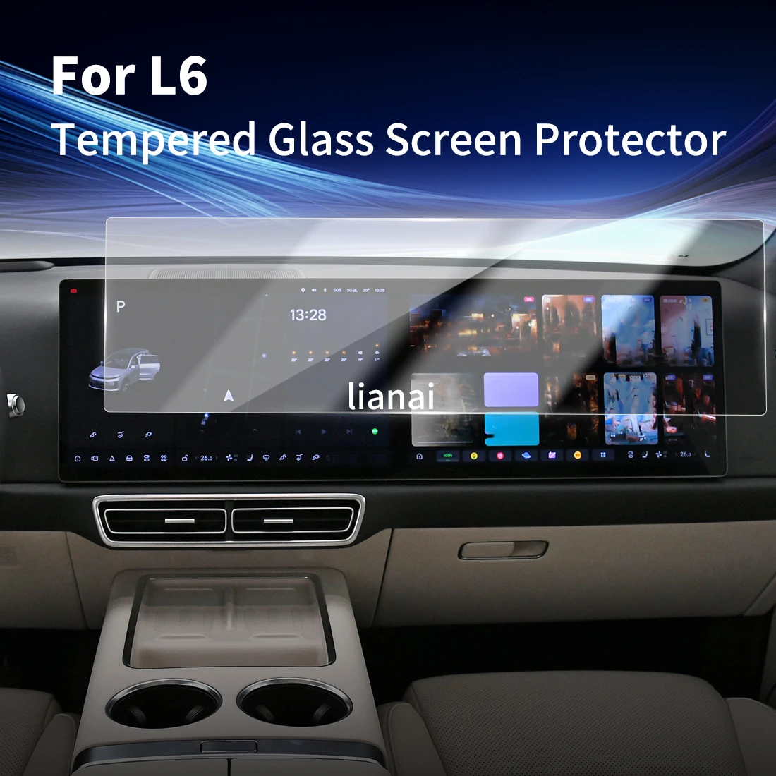 Защитная пленка для экрана Carplay, защитная пленка из закаленного стекла, навигатор, авто ...