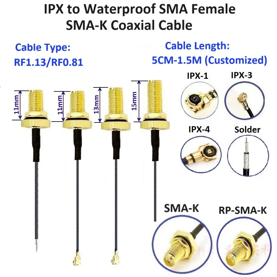 Кабель с разъемом SMA IPX-SMA IPX1 IPX3 IPX4 RF1.13 | AliExpress