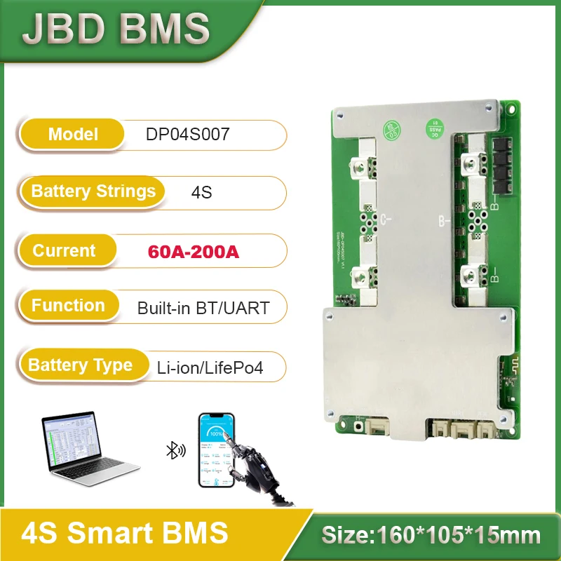 JBD Lifepo4 BMS 12V 4S Smart BMS для аккумуляторов | AliExpress