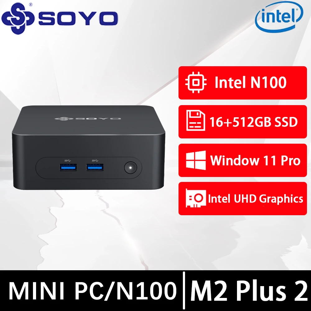 MOUGOL SOYO M2 PLUS2 Мини-ПК Intel Celeron N100 16 ГБ 512 ГБ SSD | AliExpress