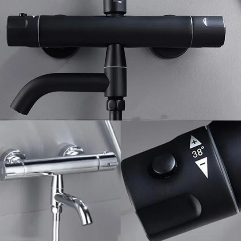 Термостатический смеситель для душа, латунный кран с термостатом для ...