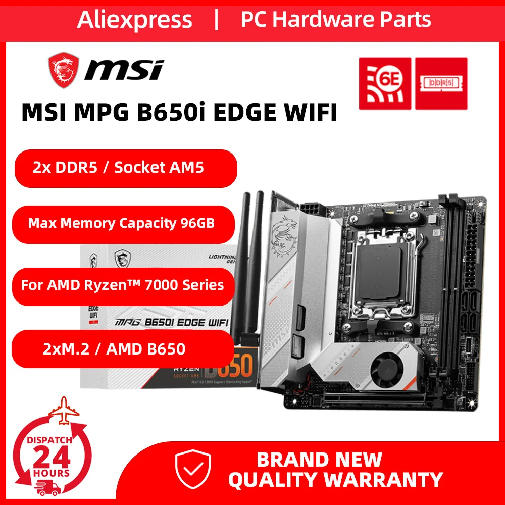 Материнская плата MSI MPG B650i EDGE с Wi-Fi, системная плата B650I с ...