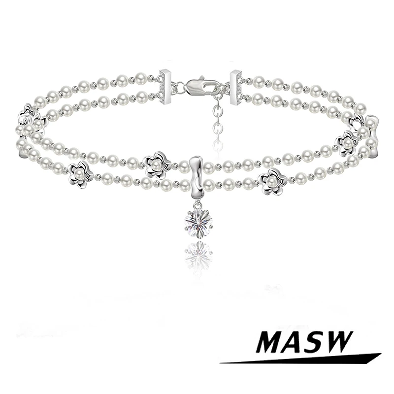 MASW ожерелье из искусственного жемчуга | AliExpress