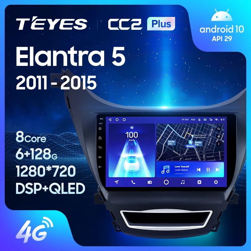 TEYES Тиайс CC2 Plus Штатная магнитола For Хендай Элантра 5 JK GD MD UD ...