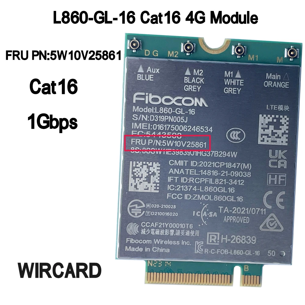 L860-GL-16 Модуль XMM 7560R+ 4G LTE FRU 5W10V25861 5W10V25839 для Thinkpad L13 Gen3 L14 Gen3 L15 ...