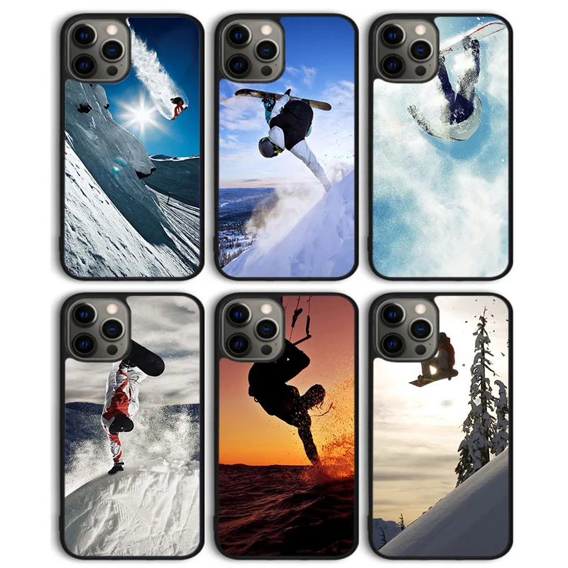 Cool Sports Snowboarding Phone Case Back Cover for iPhone 16 15 SE2020 ...