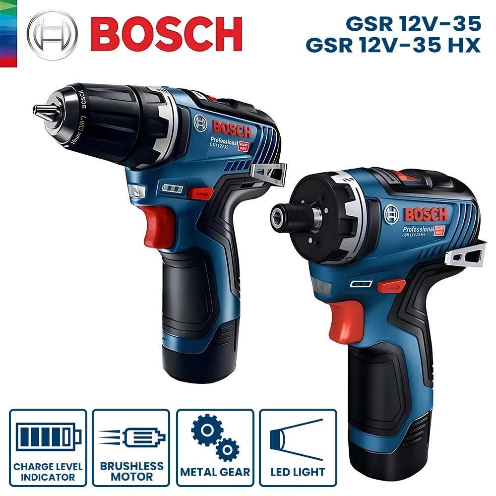 Беспроводной шуруповерт Bosch GSR 12V-35 HX | AliExpress