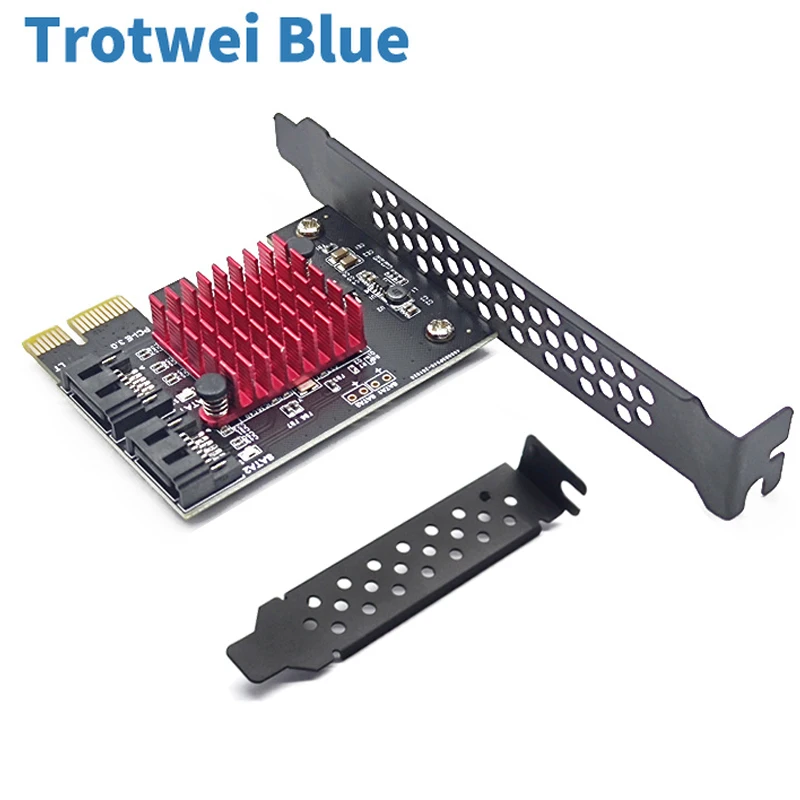 Плата расширения PCIe на 2 порта SATA 3 III 3,0 6 Гбит/с SSD адаптер ...