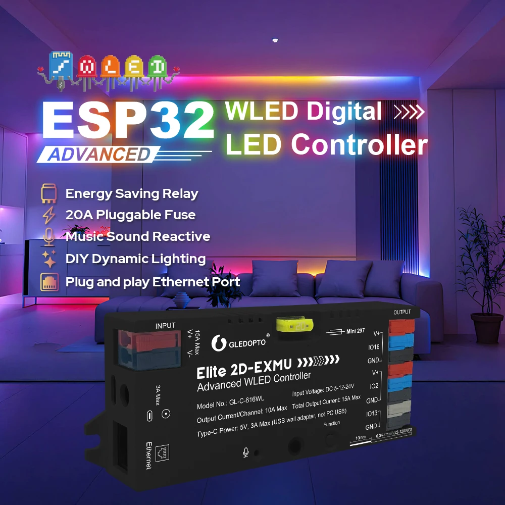 GLEDOPTO Elite Advanced ESP32 RGB-контроллер | AliExpress