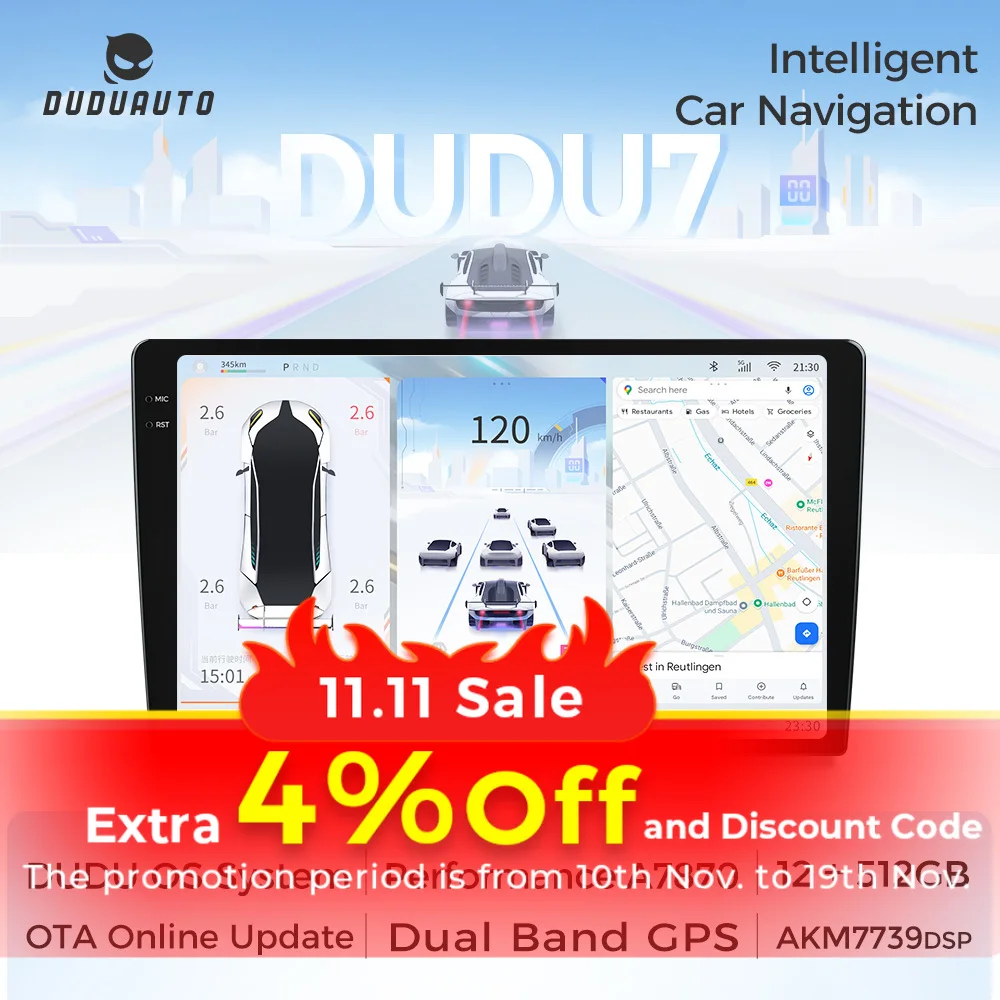 DUDUAUTO DUDU7 OS3.5 Штатная магнитола For Volkswagen Toyota Honda Hyundai Nissan Kia Hyundai ...